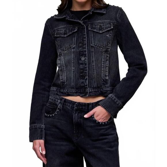 Hidden | Jackets & Coats | New Hidden Studded Fitted Trucker Jacket In ...